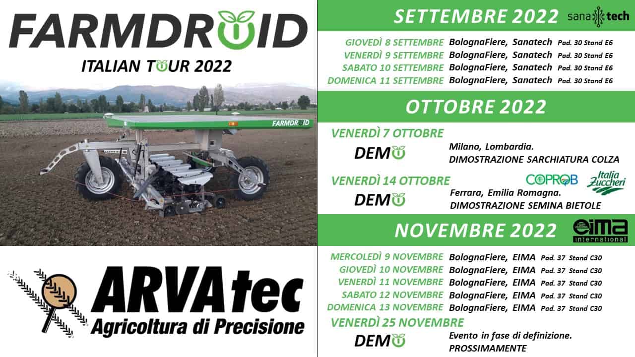 FARMDROID ITALIAN TOUR 2022 – ARVAtec